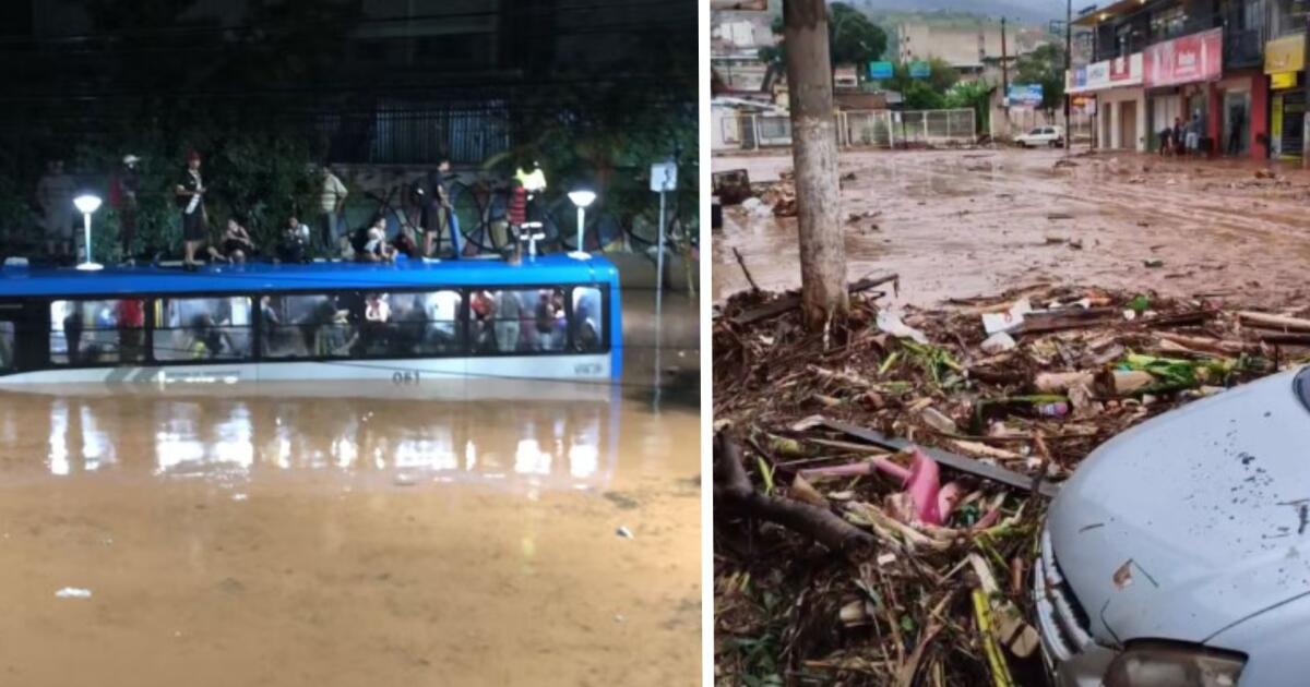 Temporais causam alagamentos e destruição em cidades de Minas; Inmet ...