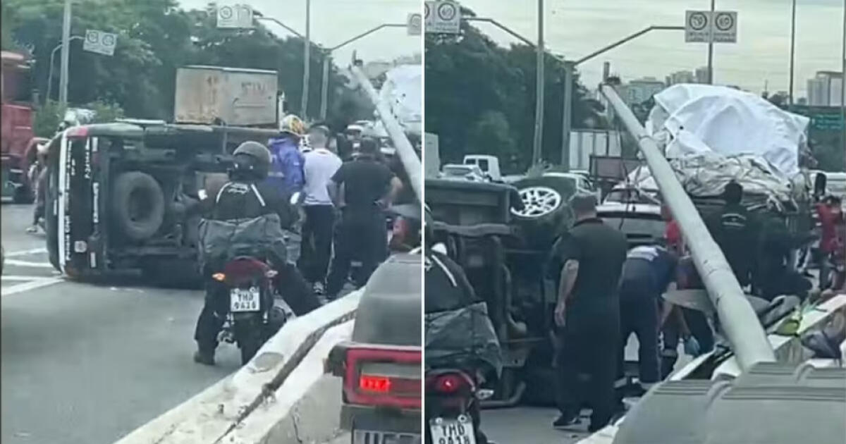 Buraco na Marginal Tietê e acidente com viatura agravam trânsito em São ...